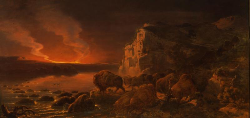 Wildfires in paintings