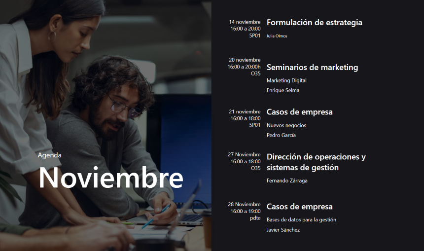 NOVEMBER 2025 AGENDA. MBA