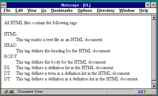 HTML Referece Guide: Tags
